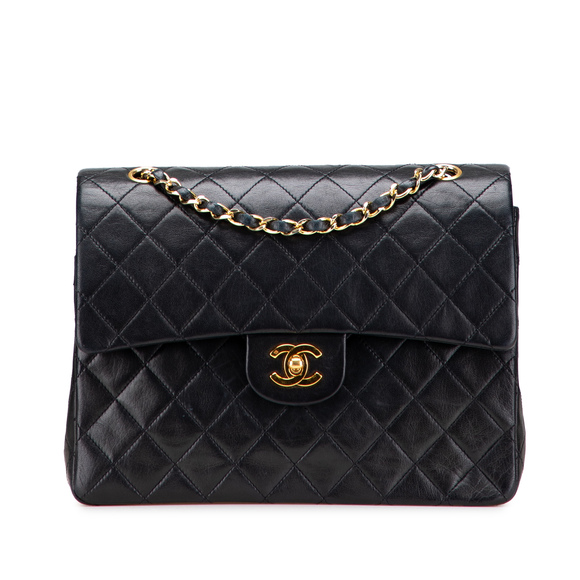 CHANEL | Bags | Preloved Chanel Medium Tall Classic Lambskin Double ...